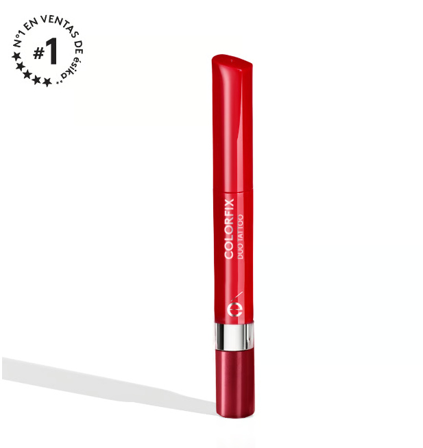 LABIAL COLORFIX DUO TATTOO- TONO ROJO VALIENTE – KOSMETIKA